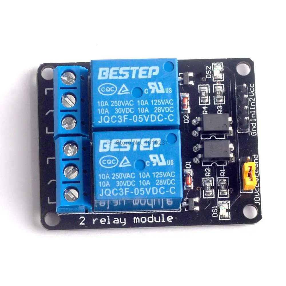 5V-2-Channel-Relay-Module-Low-Level-Trigger-with-Optocoupler-Relay ...