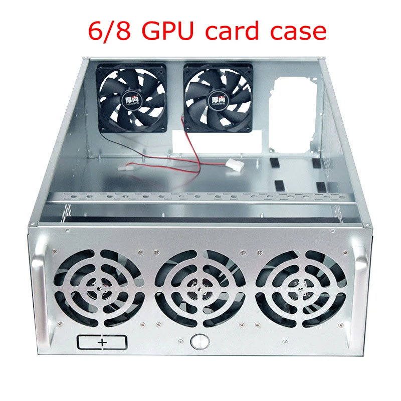 6/8 GPU 5 fans PC Frame Open Air Pro Mining rig Case USB miner server ...
