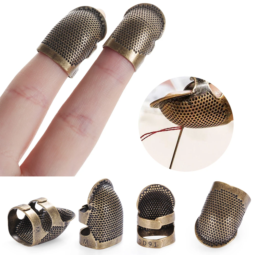 1pc Vintage Gold Finger Protector Needle Thimble Antique Ring ...
