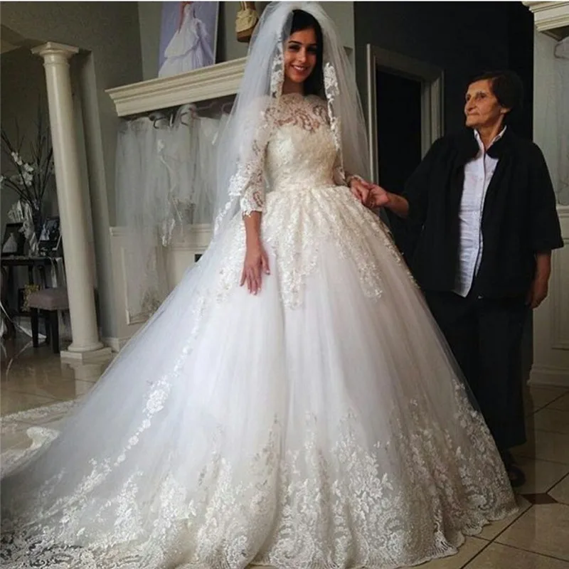 Royal Cathedral Train Wedding Dresses