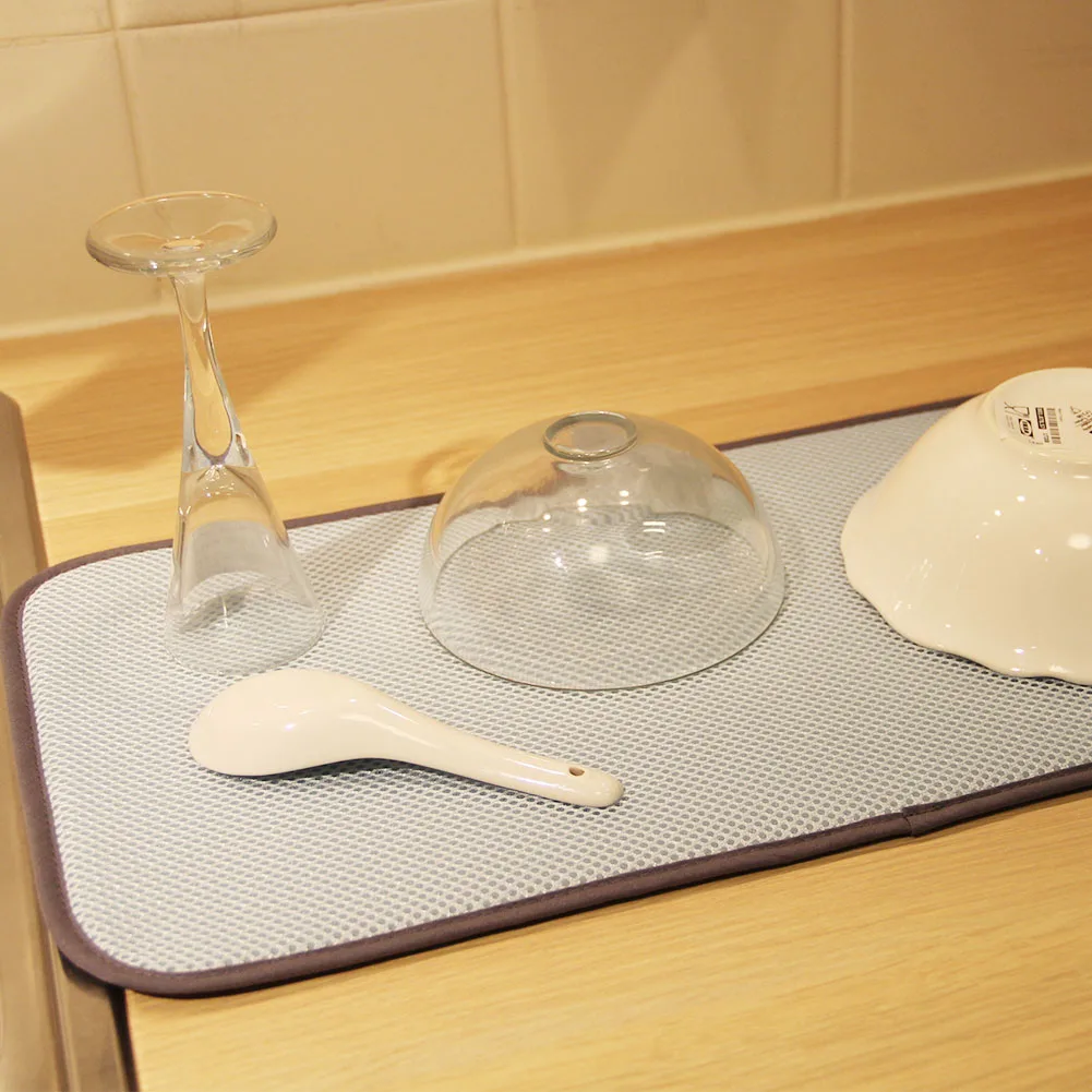 Jovilife Microfiber Cotton Dish Drying mat Kitchen Mats Super Absorbent ...