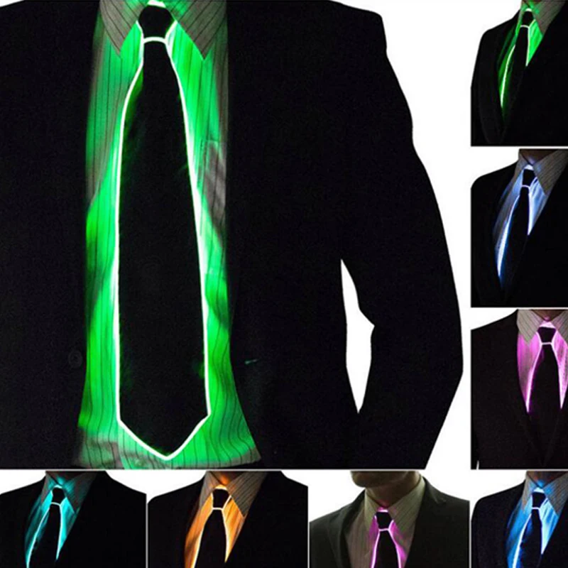 rave Glowing Tie Flashing Cosplay LED Tie Costume Necktie Glowing Dance ...