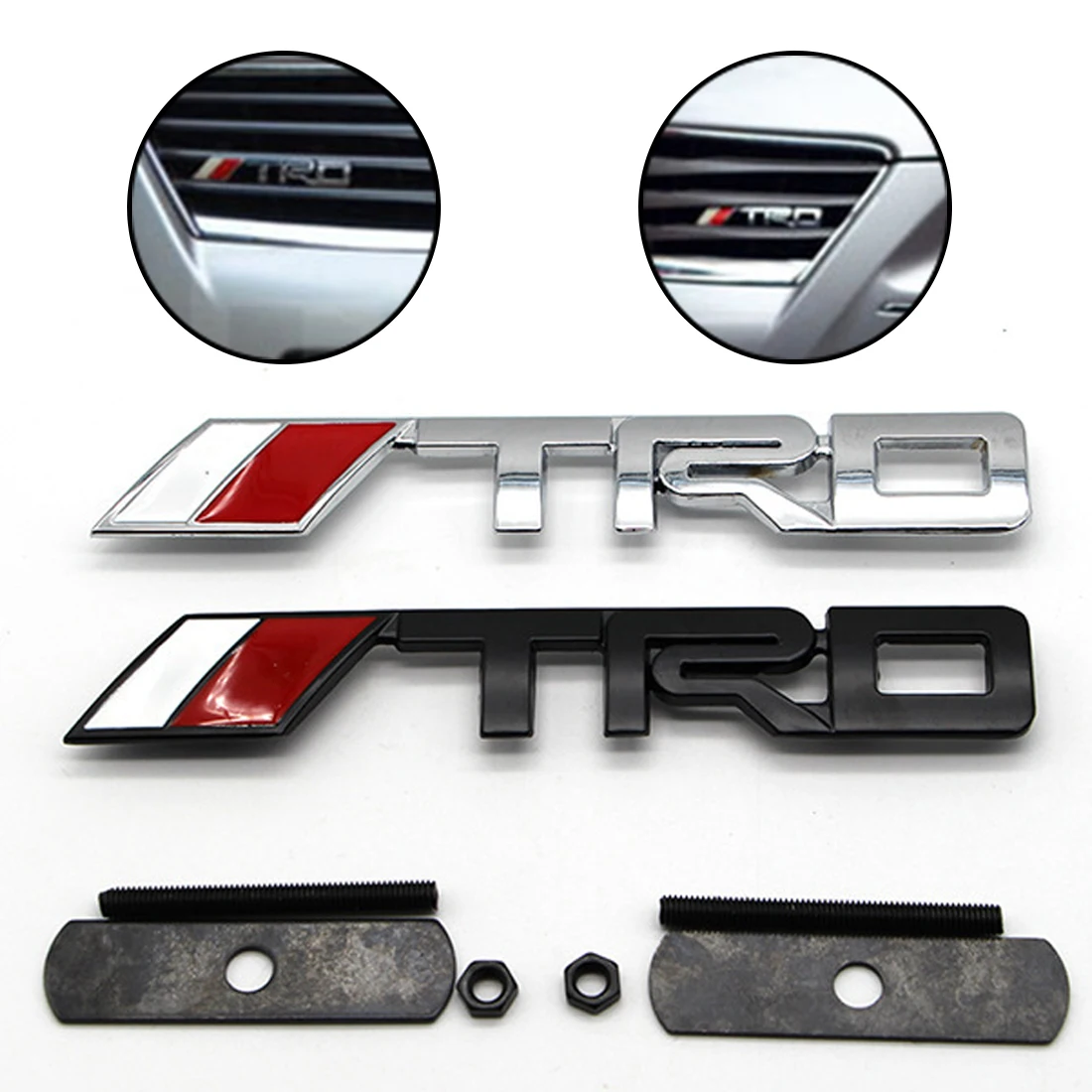 Dewtreetali TRD Metal Emblem for toyota Racing Car Logo JDM Hood Badge ...