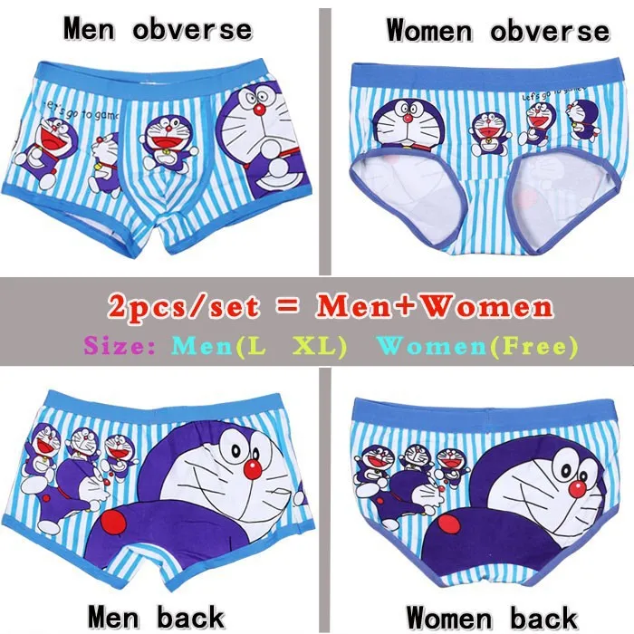 Lovers Doraemon Underwear High Quality Brand Mens&Women Cartoon shorts ...