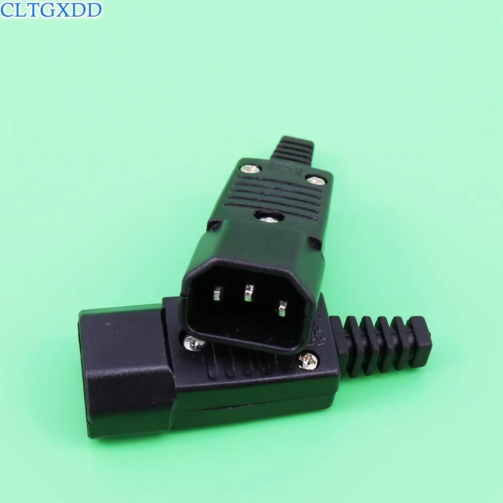 cltgxdd HOT Black IEC 320 C14 Male Plug AC Power Inlet Socket Connector ...
