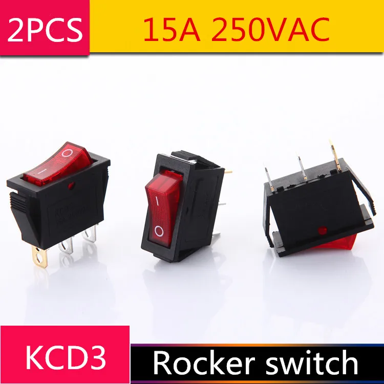 2PCS YT1815 The Electric Frying Pans Switch 15A 250VAC Rocker Switch ...