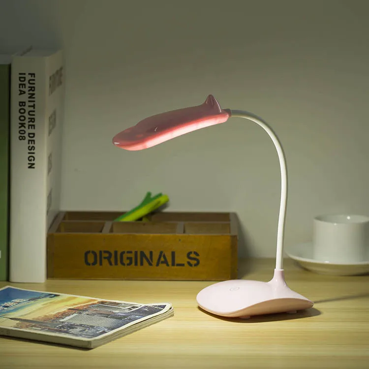 Fashion Dolphin LED Desk Lamp Energy Saving Eye Protection Book Light ...