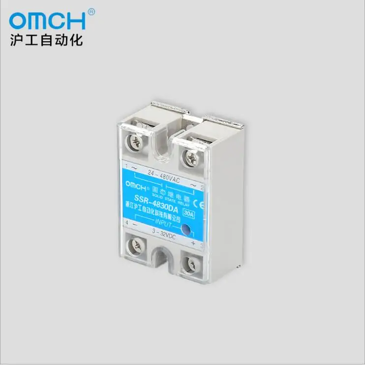SSR-4830DA 30A Single Phase 3-32VDC to 24-480VAC Solid State Relay ...