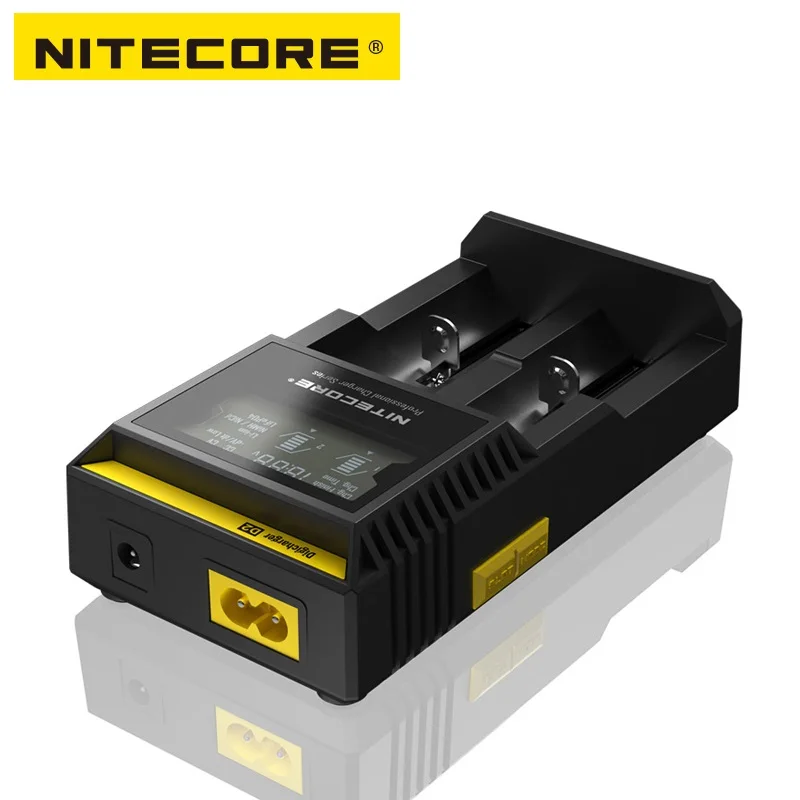 Nitecore D2 Зарядное устройство с ЖК-дисплей Дисплей универсальное ...