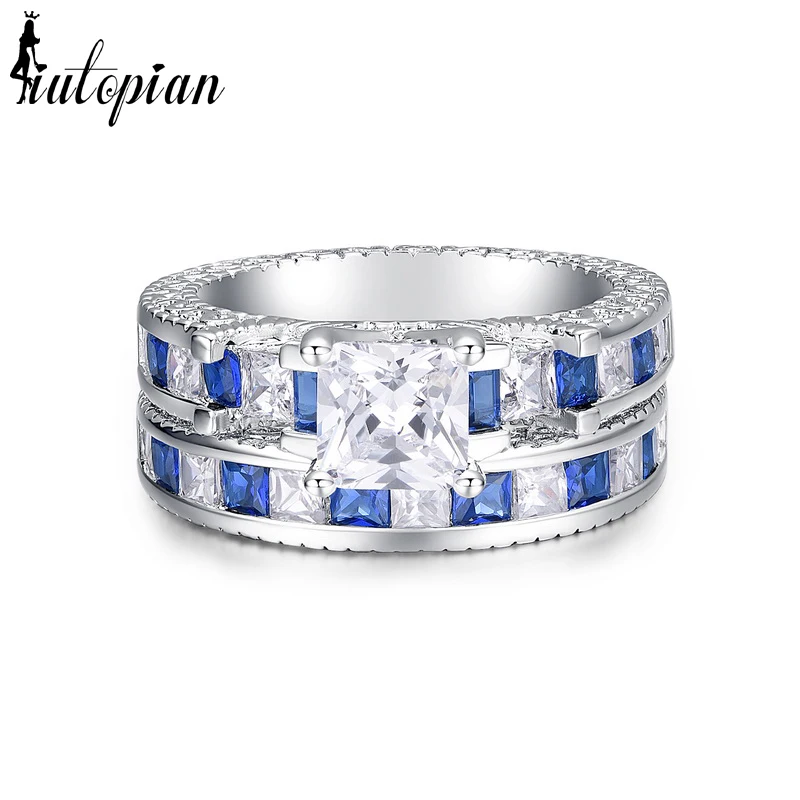 Iutopian Brand New Arrival Elegant Double Ring Set Rings For Women With ...