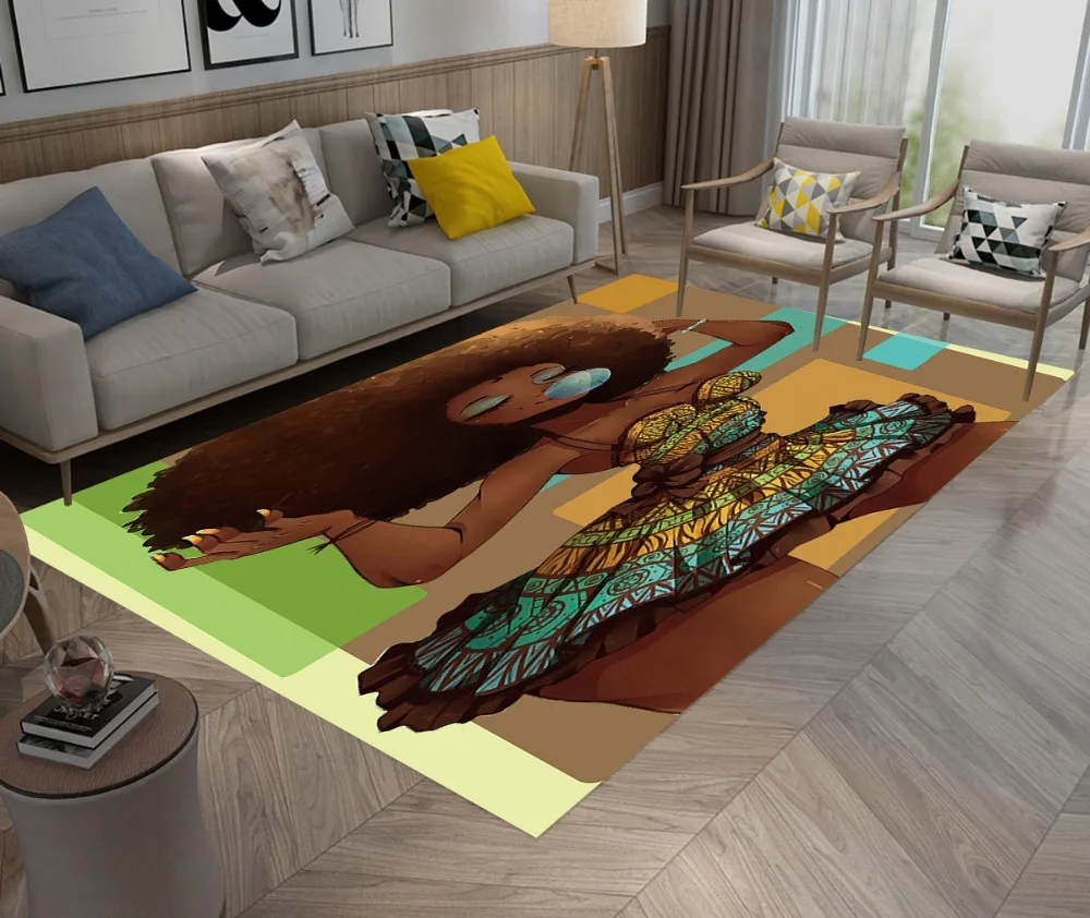 African Woman Rug African Woman Modern Carpet Floor Rugs Home Decors ...