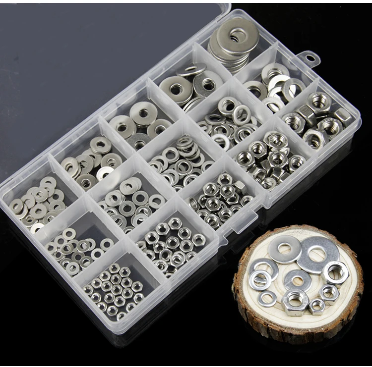 1box 304 stainless steel / 316 hex nut nut increase flat pad spring pad ...