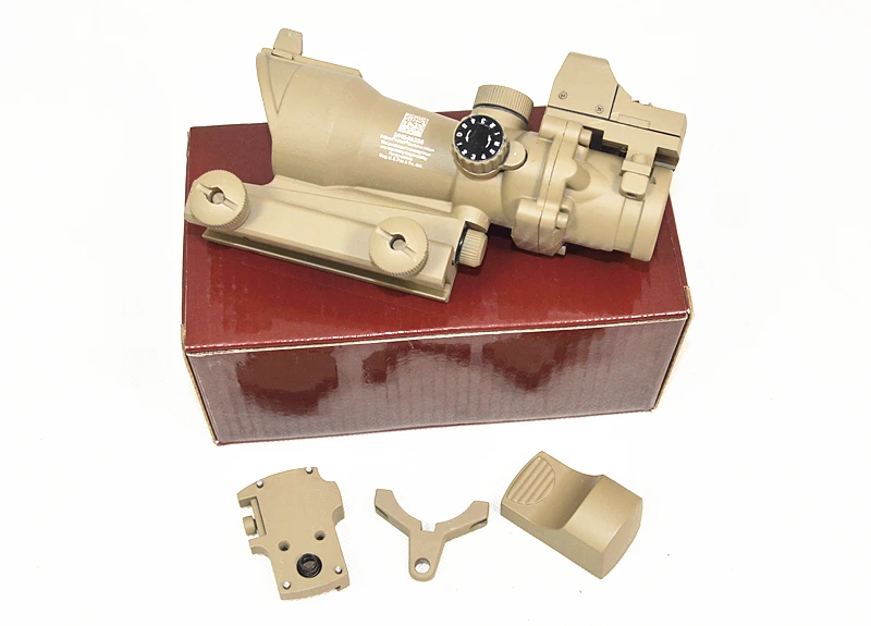 FIRECLUB Tactical New TA31 4X32 Tan rifle scope with auto red dot sight ...