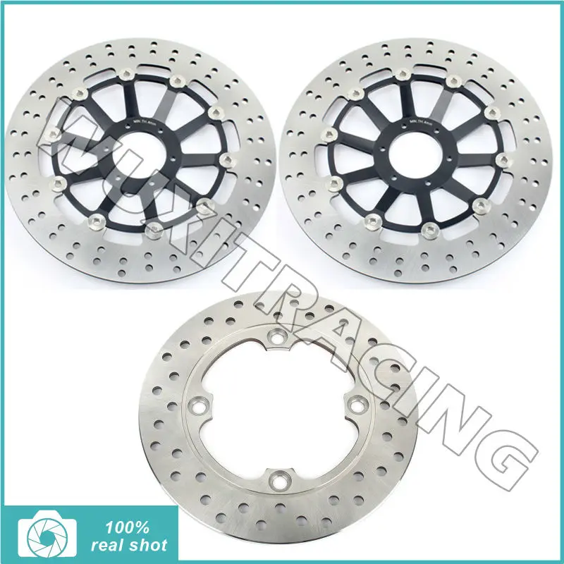 296mm+220mm Full Set New Front Rear Brake Discs Rotors for Honda CB 600 ...