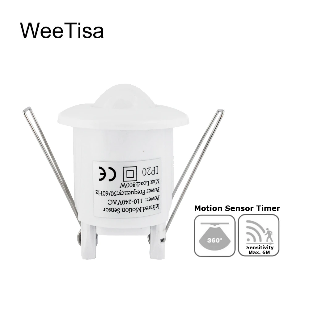 12v Motion Sensor Switch Infrared Pir 360 Degree Detection Recessed ...