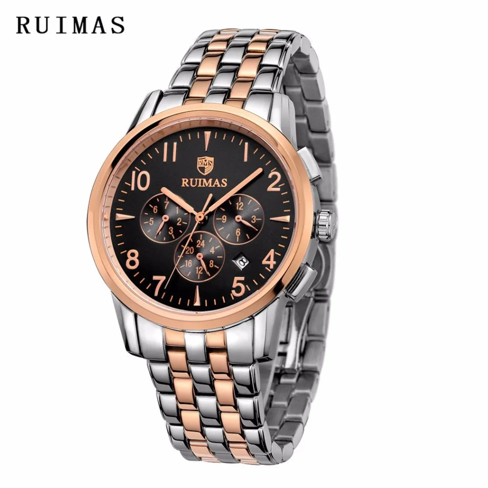 RUIMAS Luxury Brand Men's Business Watch Classic Mechanical ...