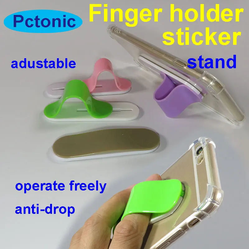 PCTONIC slim readjusted cell phone back sticker finger holder grip ...