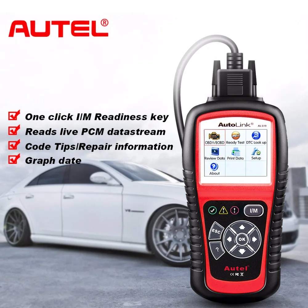 Autel AutoLink AL519 AL 519 OBD2 EOBD Car Code Reader Escaner ...