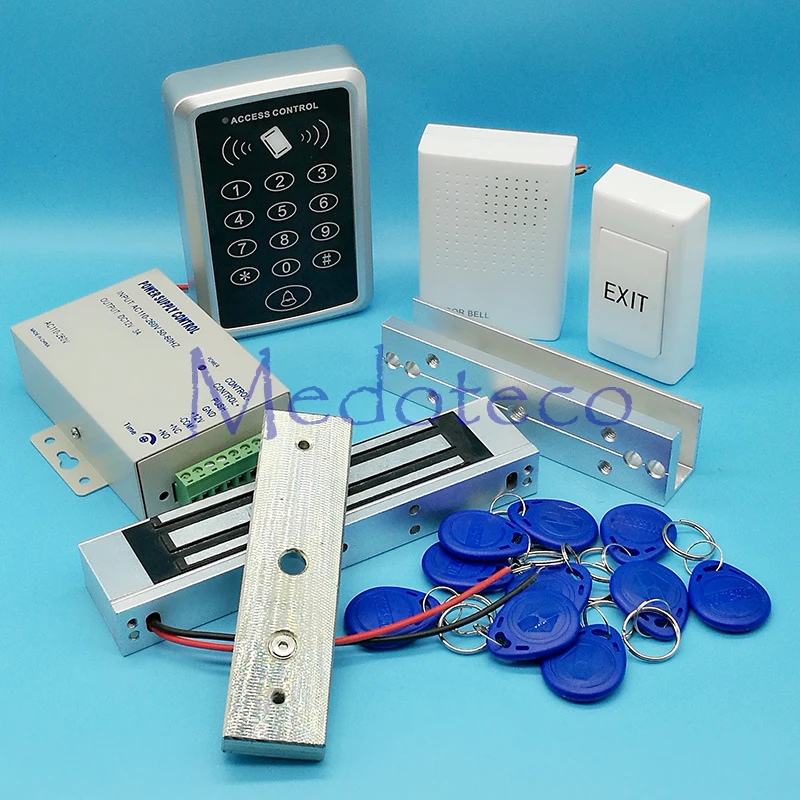 Completo rfid porta sistema de controle acesso 125khz rfid cartão ...
