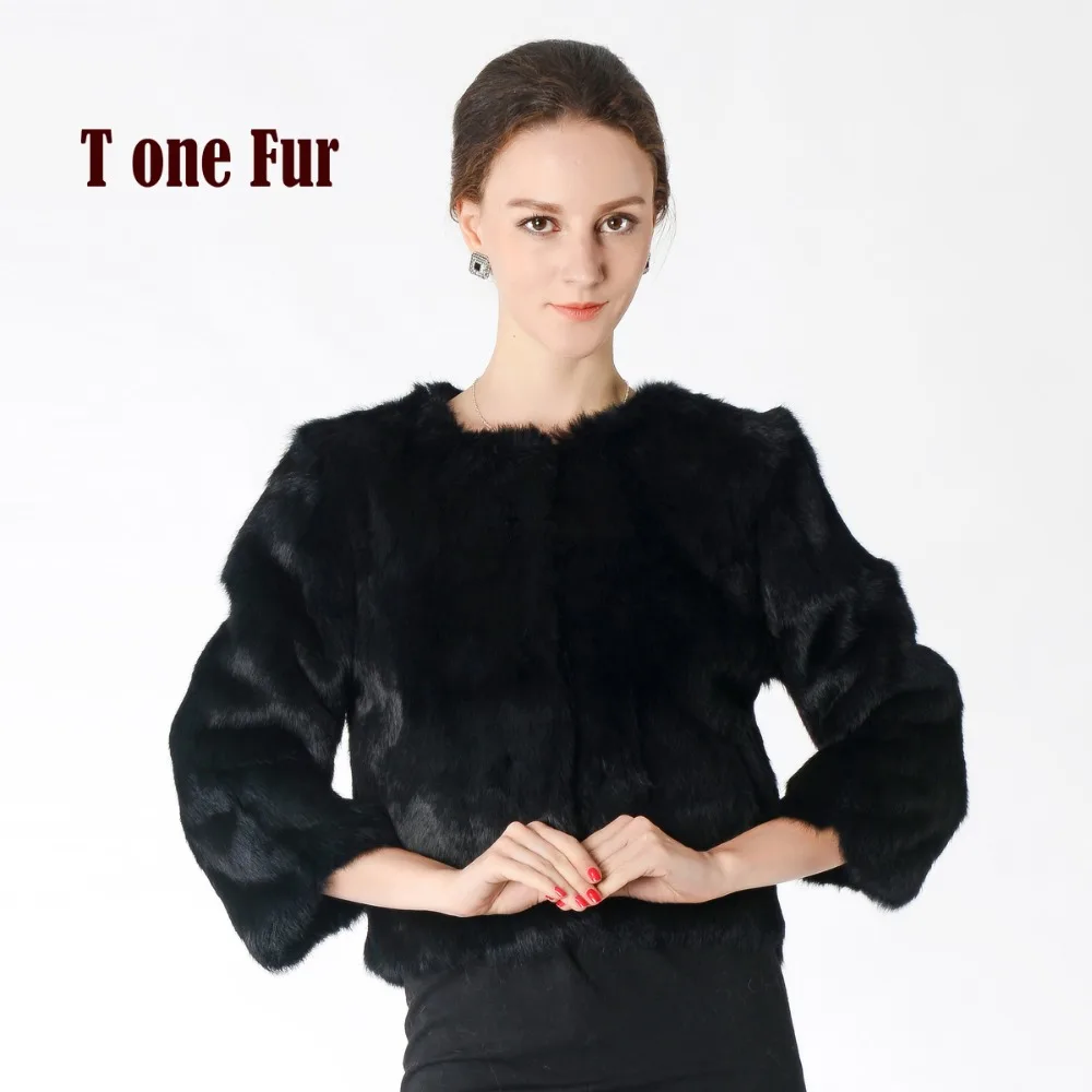 Whole Fur Skin Rabbit Fur Coat Full Pelt Real Rabbit Fur Jacket Women ...