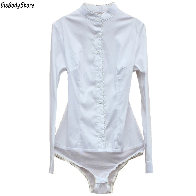 2018 Blusas Body Blouse Shirt Women Fashion Bodysuit Blouses Tops White ...