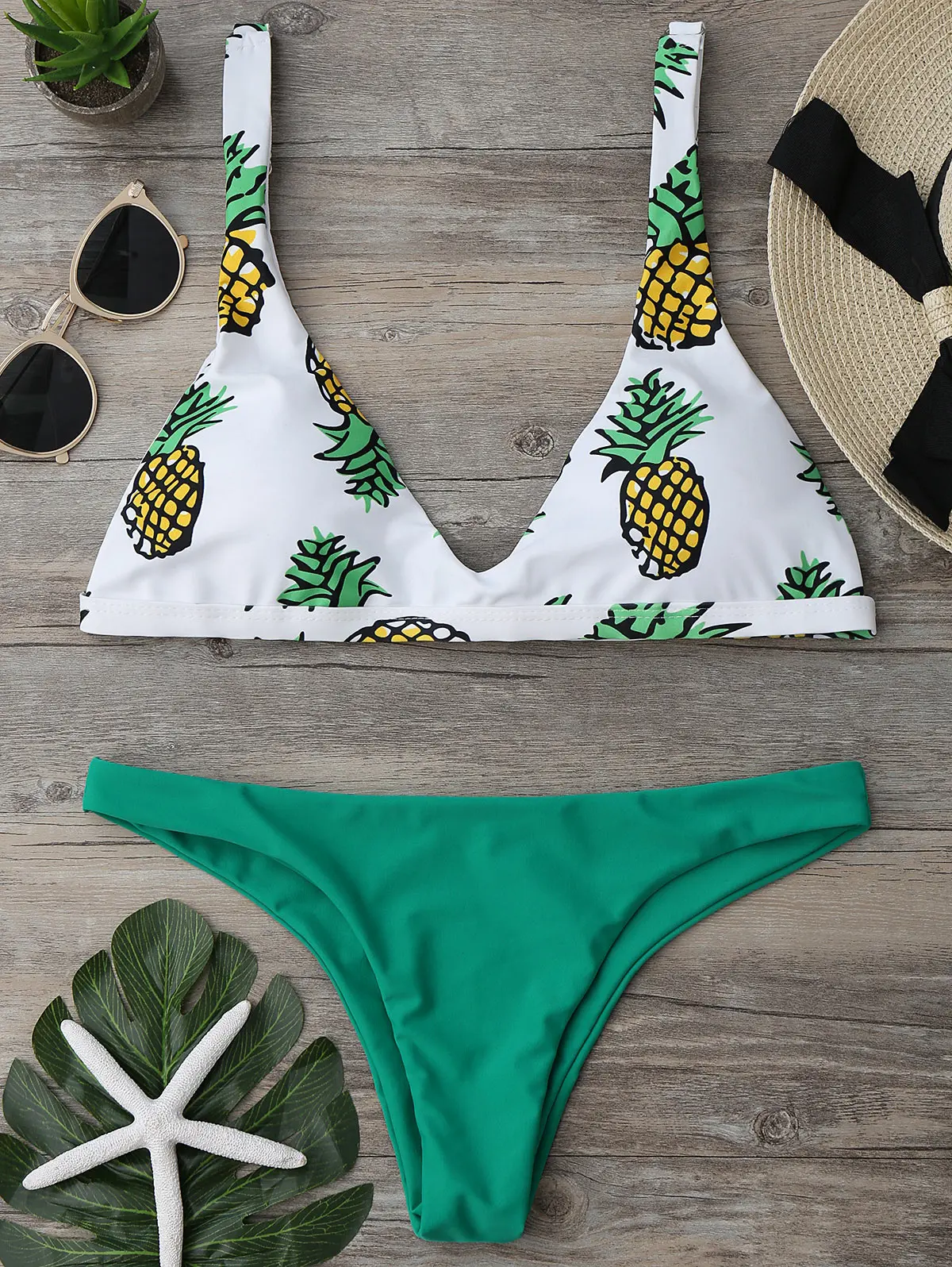 Pineapple Swimsuit Low Waist Bikini Brazilian Swimwear Women Biquini