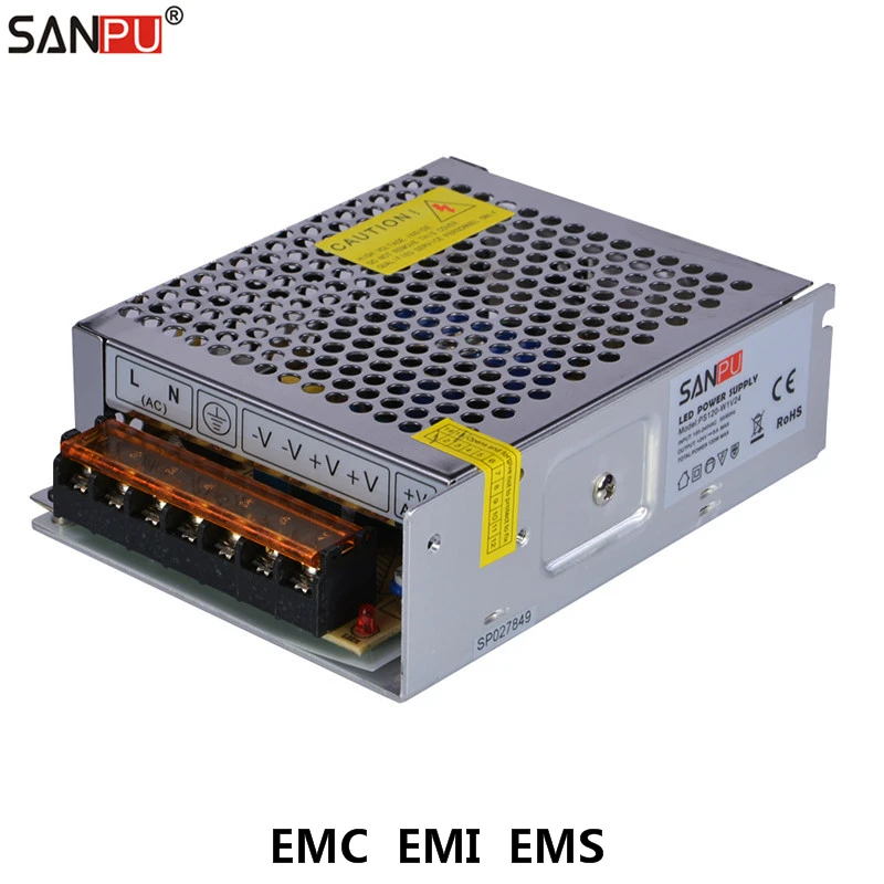 SANPU EMC EMI EMS 120W Switching Power Supply 24V 5A LED Driver 24VDC ...