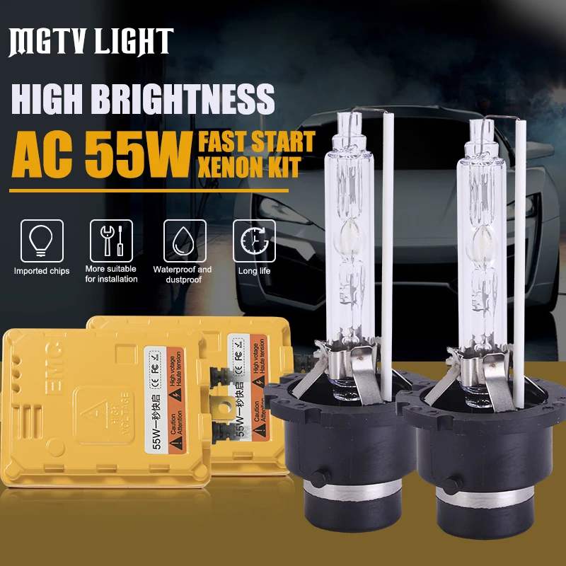 MGTV LIGHT Fast Start HID Bulb Xenon Conversion Kit Car Headlight H1 H3 ...