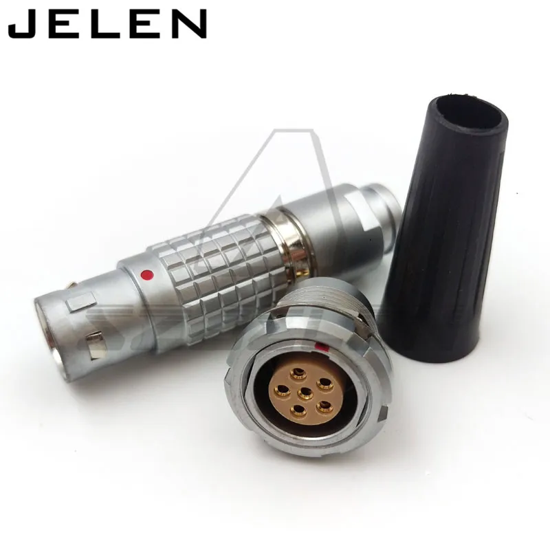 Compatible LEMO 2B series 6 pin connector, FGG.2B.306.CLAD ,ECG.2B.306 ...