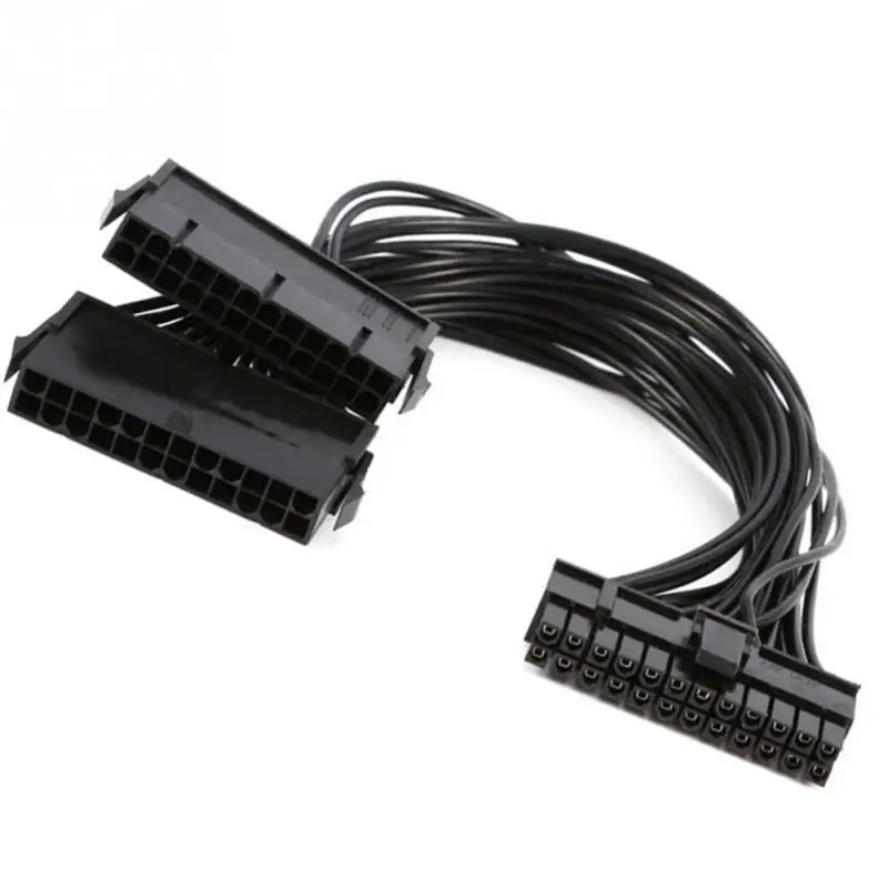 30CM Dual PSU Power Supply 24 pin ATX Motherboard Mainboard Adapter ...