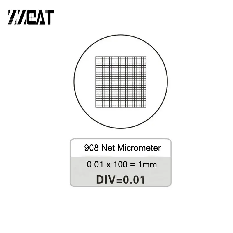908 Microscope DIV 0.01MM Grid Scale Value Micrometer Measuring Scale ...