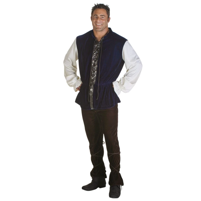 Deluxe Medieval Adult Tavern Costume Mens Halloween Party Performance ...