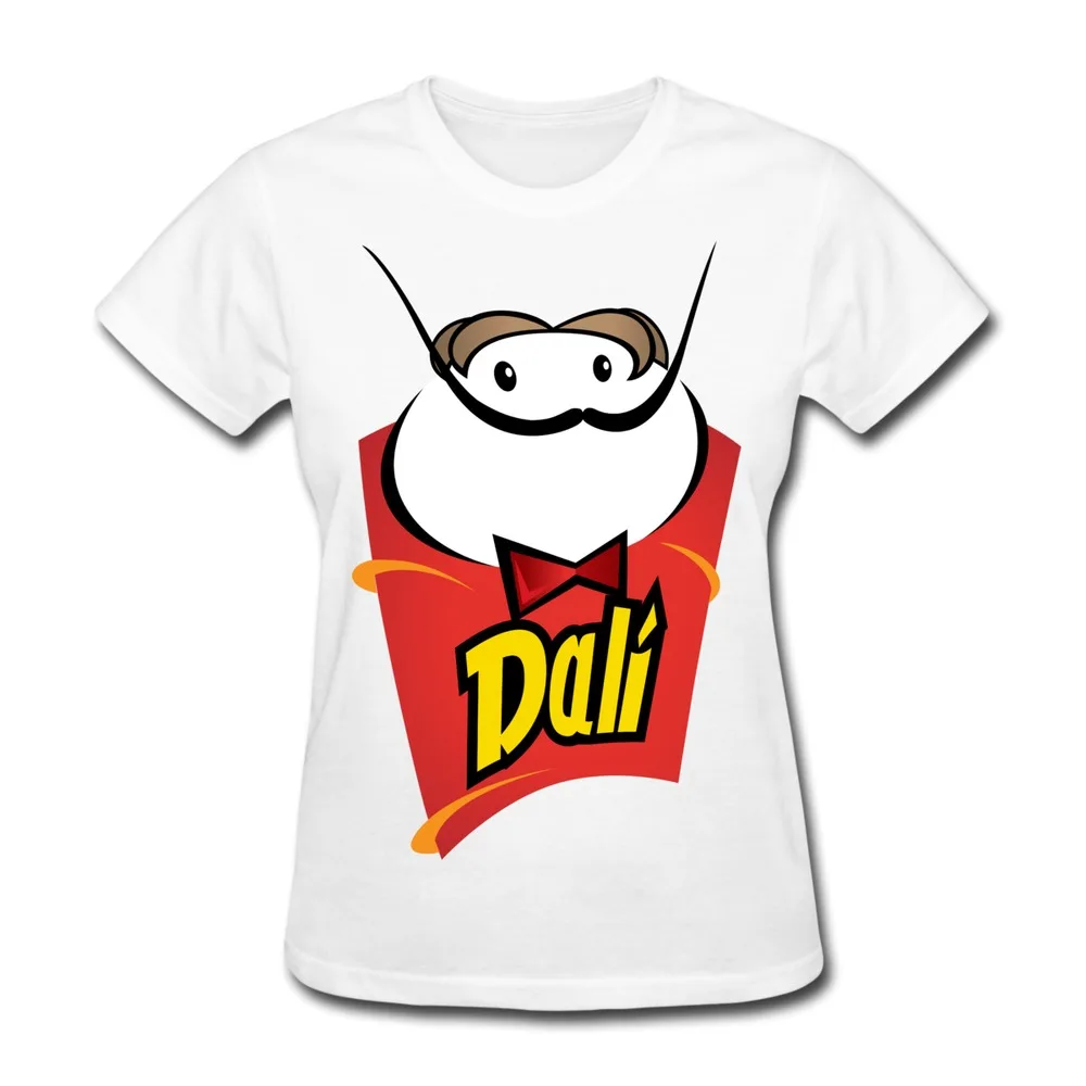 Cotton T-shirt Women Dali Pringles Love Texts T-shirts Women - T-shirts ...