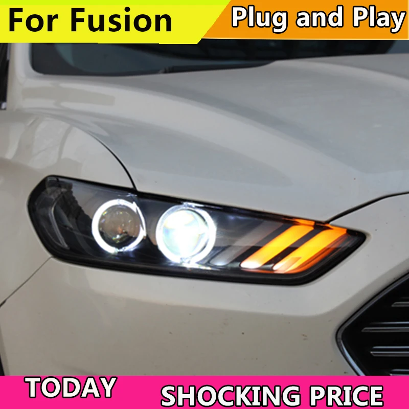 Car Head Lamp For Ford Mondeo For Fusion 2013 2014 2015 Headlights LED ...