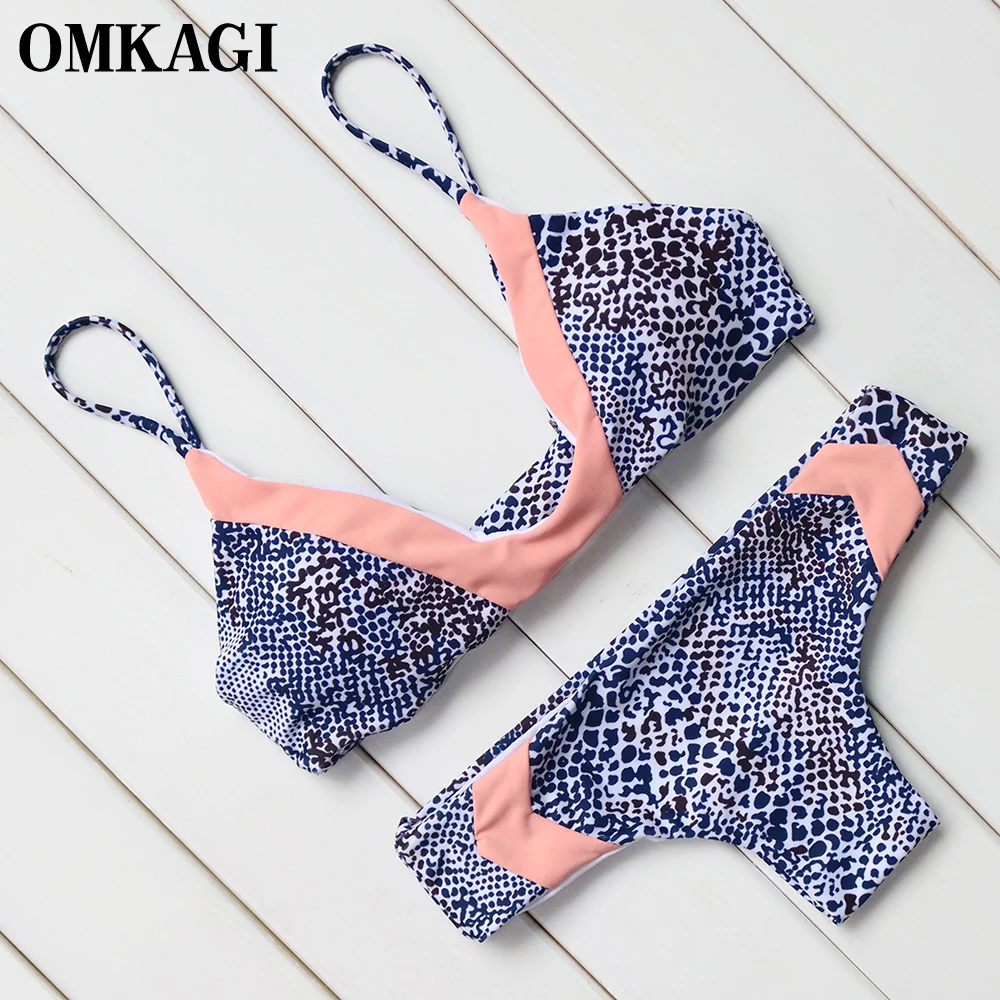 Omkagi Brand Bathing Suit Bikini Swimsuit Swimwear Women Sexy Push Up