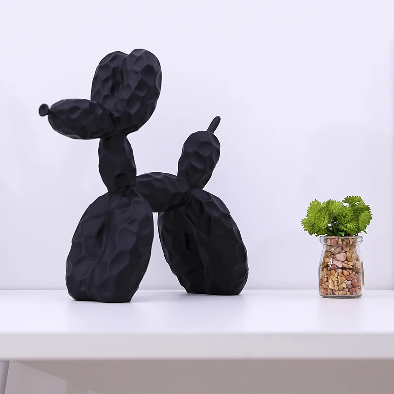 Nordic Lumpy Balloon Dog Bump Cute Animals Resin Sculpture Living Room ...