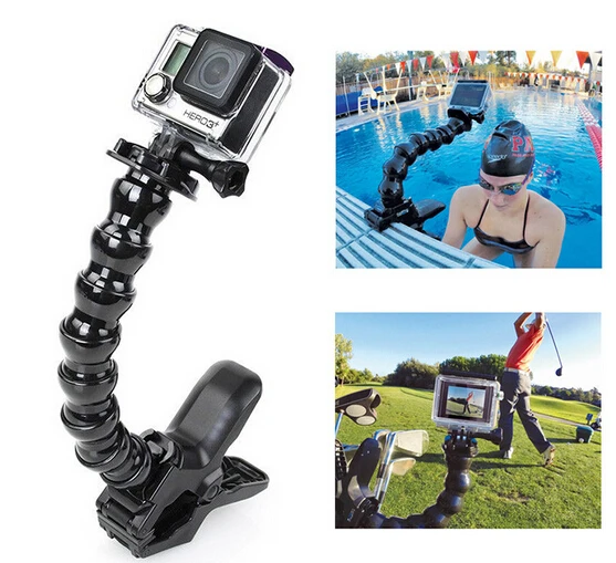 Go pro Accesories Jaws Flex Clamp Mount Adjustable bent Neck for Gopro ...