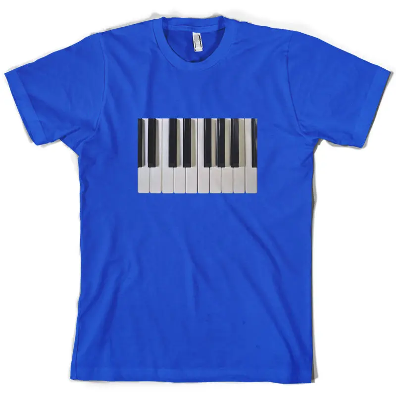 Piano Keys Colour Mens T Shirt Player Pianist Keyboard 10 Colours Print ...
