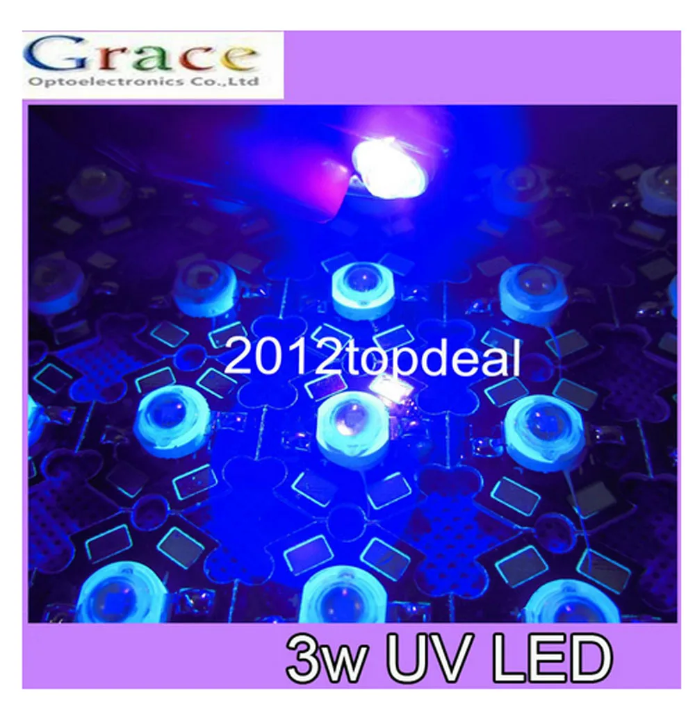 Chip de luz LED UV de alta potencia, 3W, 395 400nm, ultravioleta con estrella de 20mm, pcb ...