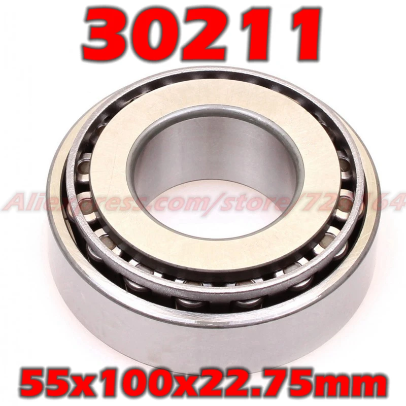 55x100x22.75 mm Tapered Roller Bearings 30211 7211E HR30211J 30211JR ...