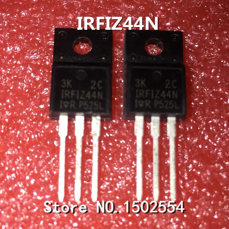 50PCS/LOT IRFIZ44N Z44N TO 220F N Channel MOSFET 55V 31A Plastic Seal ...