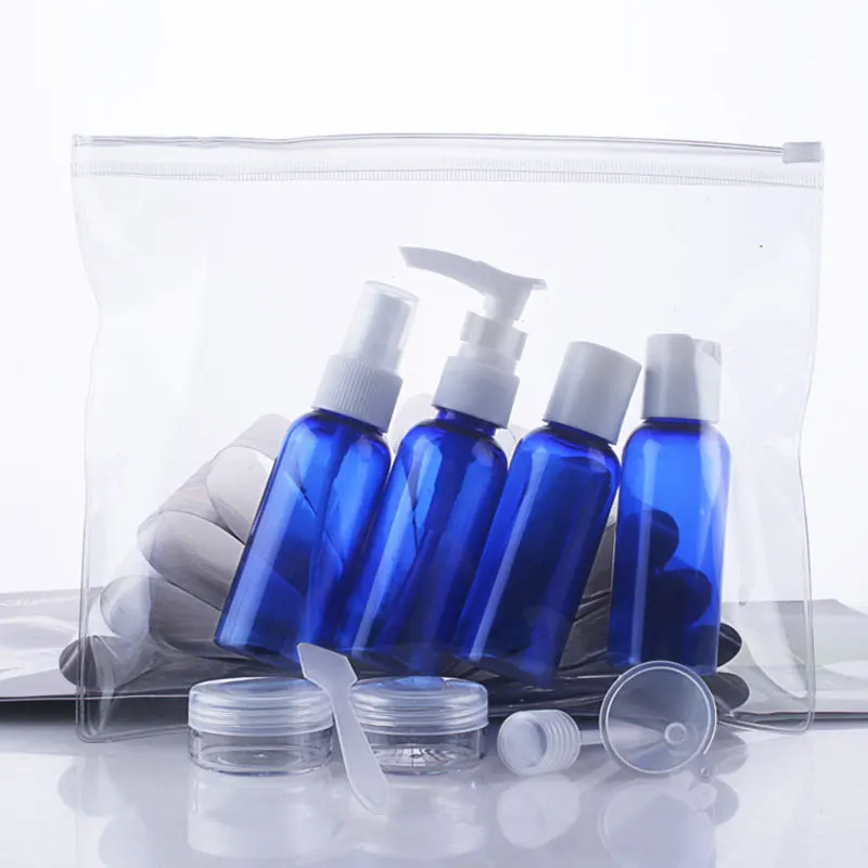 Aliexpress Buy Blue Travel Size Bottles Set Cosmetics Packaging