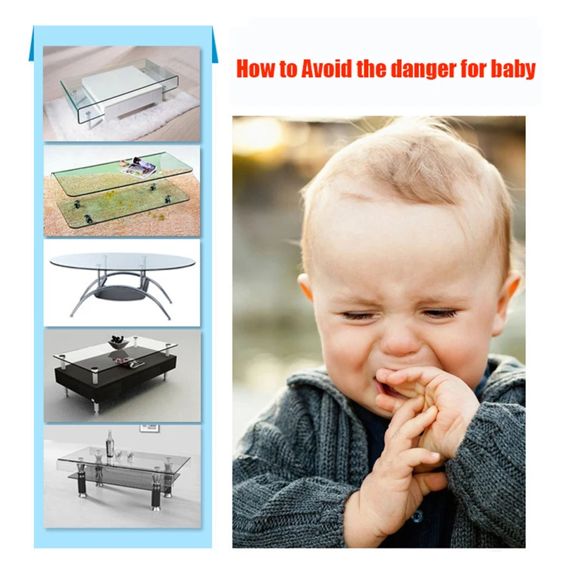 (10pcs/lot) Products for the protection of Children Rubber Bumper Strip ...