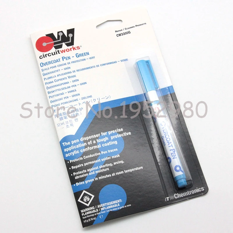 Chemtronics Circuitworks Green Overcoat Pen Cw3300g Cw3300b Black New ...