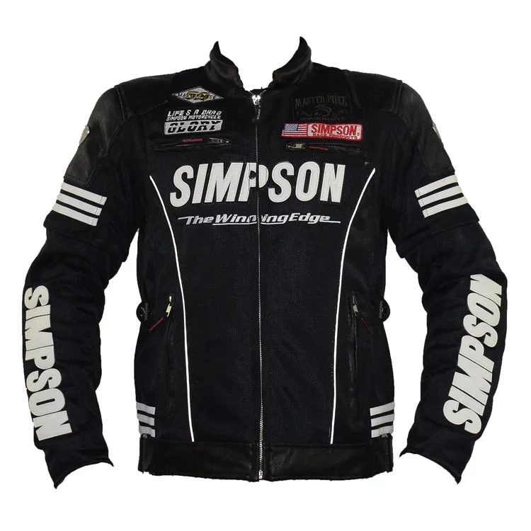 Simpson motorcycle racing jacket summer motorbike riding jacket 5 pcs ...