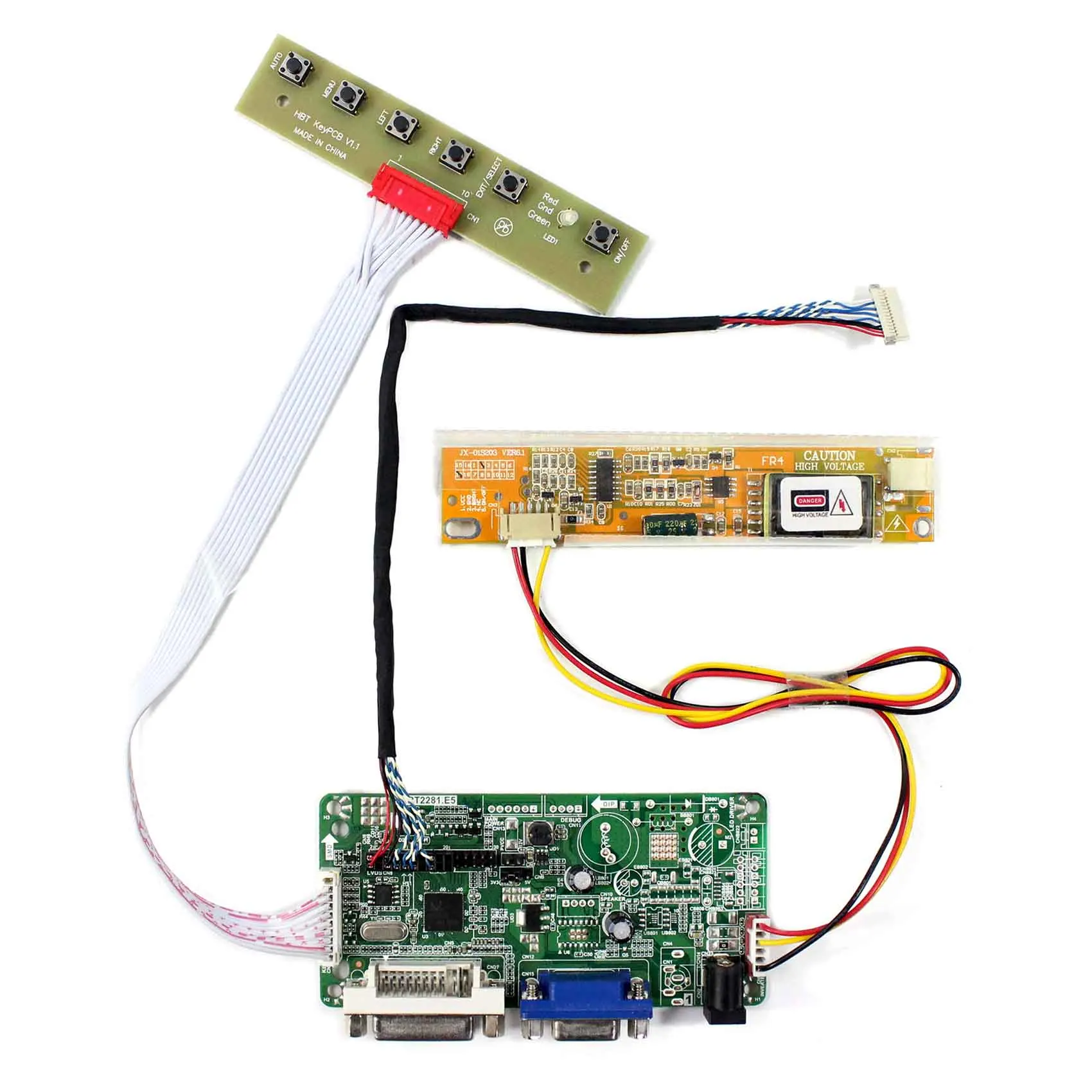 RT2281 VGA DVI LCD Controller Board for 10.4inch 800x600 LCD Screen LTM10C348F LTM10C349 ...