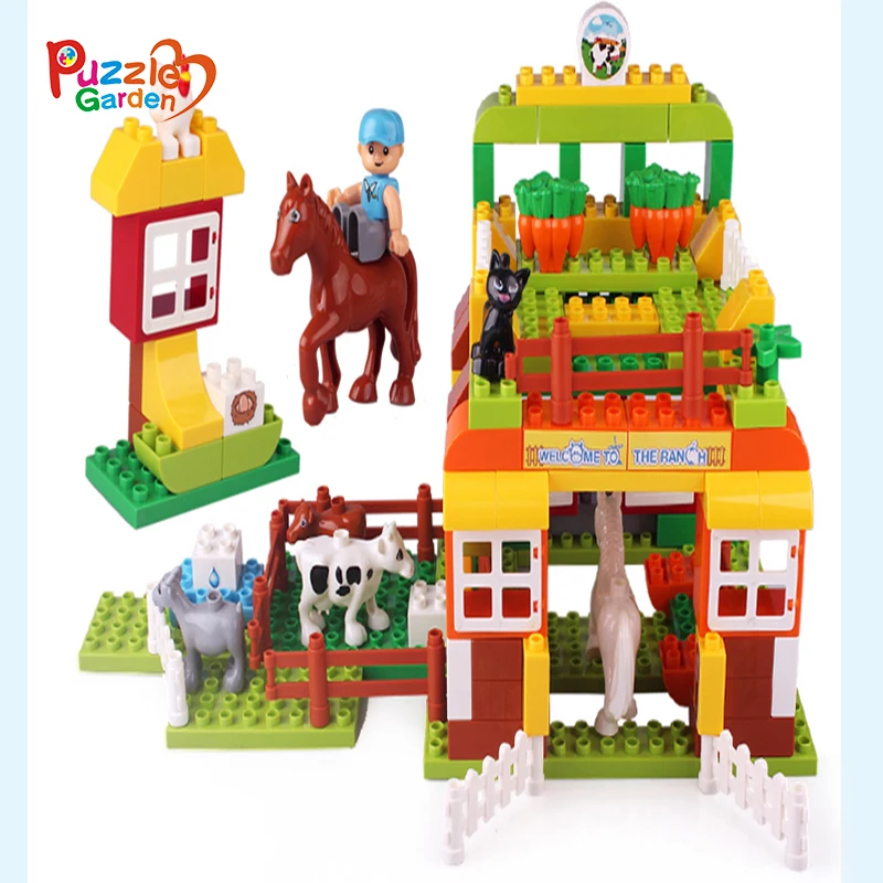Farm Series DIY Building Blocks Animal Forest Farm Assembly DIY Ranch ...