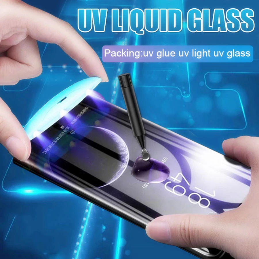 Full Glue Nano Liquid Uv Tempered Glass For Samsung Galaxy S10 S10e S8