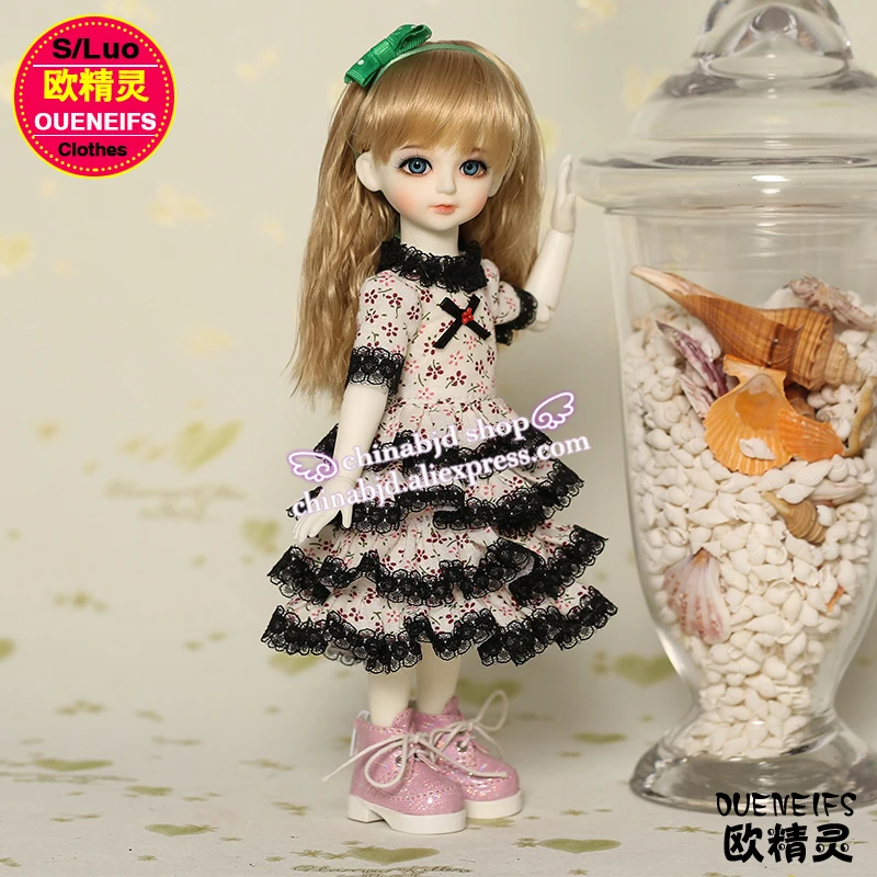 Boneca bjd roupas 1/6 saia original vestido floral para yosd corpo YF6 ...