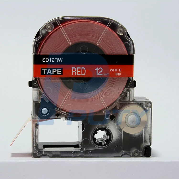 5PCS 12mm White on Red SD12RW printer ribbon cassette tape compatible ...